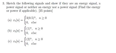 solved 3 sketch the following signals and show if they are