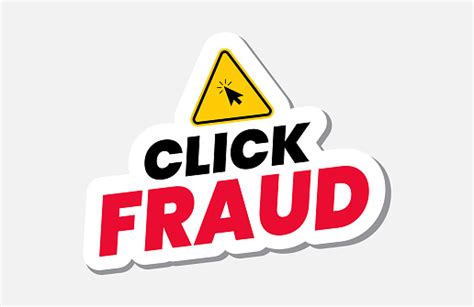 Click Fraud Click Fraud Sign Symbol Banner Label Vector Stock