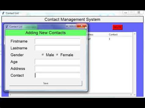 Python Contact Management System YouTube