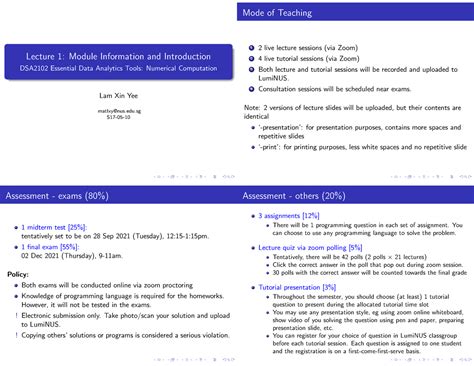 Lecture 1 Module Information And Introduction Dsa2102 Essential Data