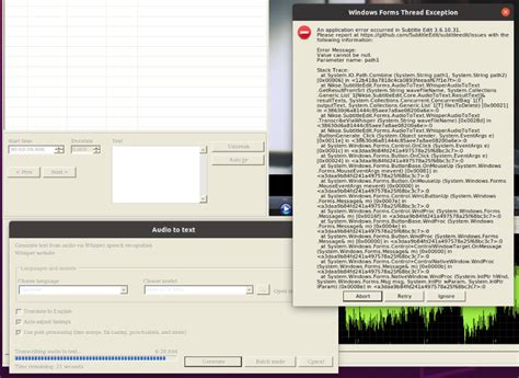 Whisper Audio To Text Not Working · Issue 6453 · Subtitleeditsubtitleedit · Github