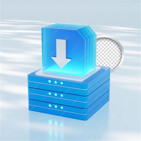 Premium Psd Database Server With Sorting Data 3d Illustration