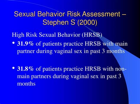 Ppt Sexual Risk Reduction With Hiv Positive Adults Powerpoint