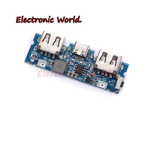 Lithium Battery Charger Board LED Dual USB V A Micro Type C USB Mobile Power Bank