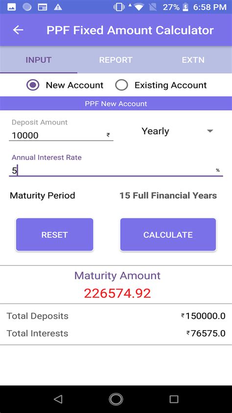 Ppf Calculator