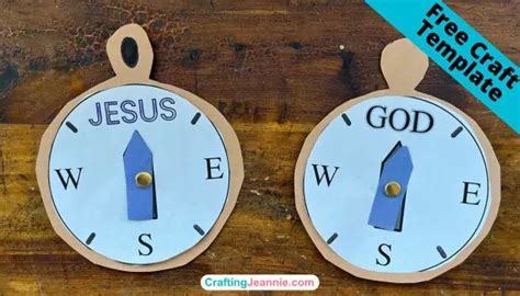 Jesus Is My Compass Craft Free Template Crafting Jeannie