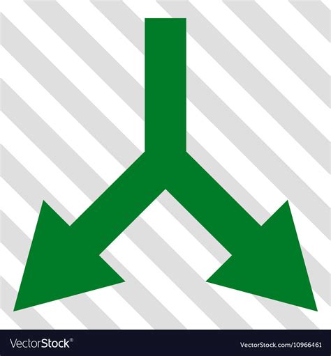 Bifurcation Arrow Down Icon Royalty Free Vector Image