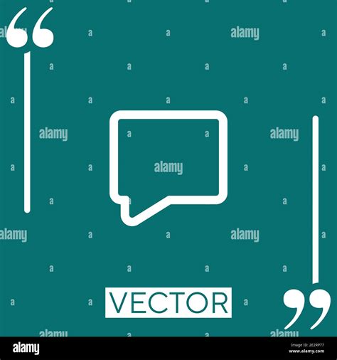 Message Rectangular Empty Outlined Speech Bubble Linear Icon Editable