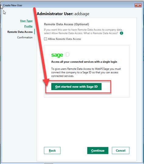 Adding Sage Remote Data Access Sage Drive