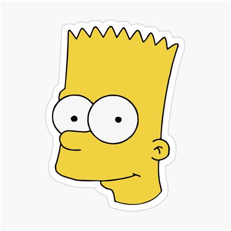 Bart Simpsons Head By Sparkydesign Redbubble Bart Simpson Bart Simpson
