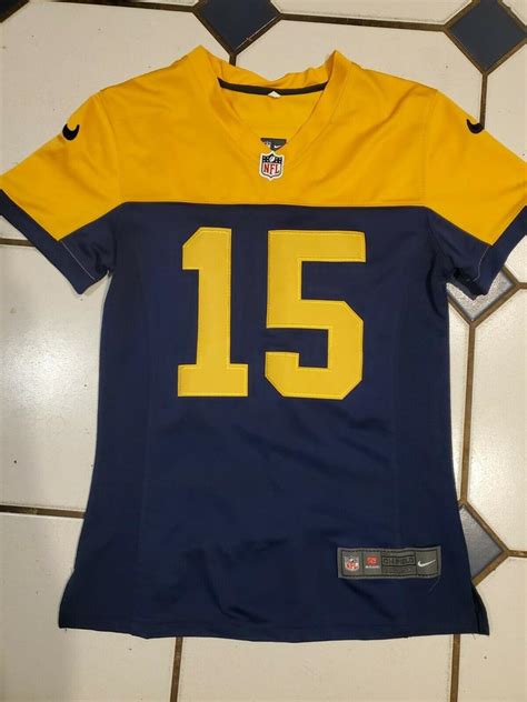 Womens Nike Green Bay Packer Jersey Bart Starr Small Throwback 3rd Jersey 2024027654