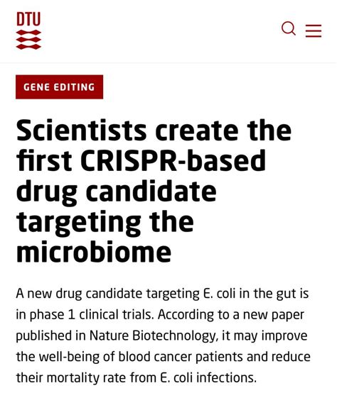 Professor Erwin Loh On Linkedin Crispr Drug Ecoli Microbiome