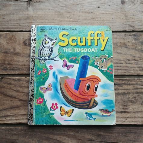 Scuffy The Tugboat Little Golden Book Etsy