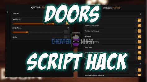 Vynixius Doors Script No E Wait Esp Notify Entity And More Cheater Ninja