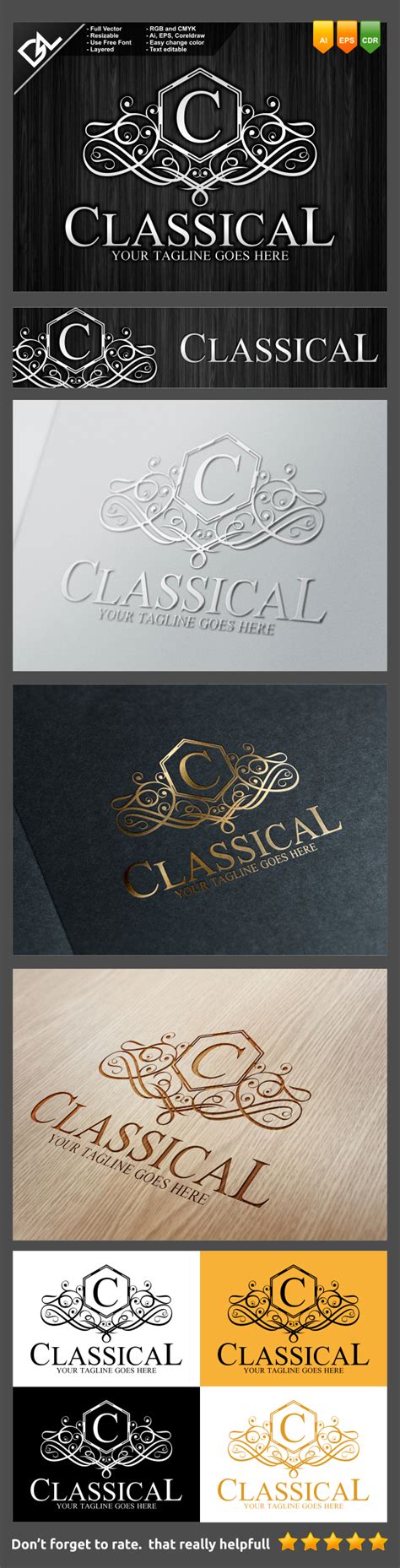 Classical Logo Template On Behance