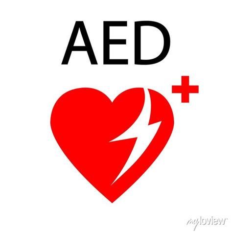 Aed Emergency Defibrillator Aed Icon Posters For The Wall • Posters