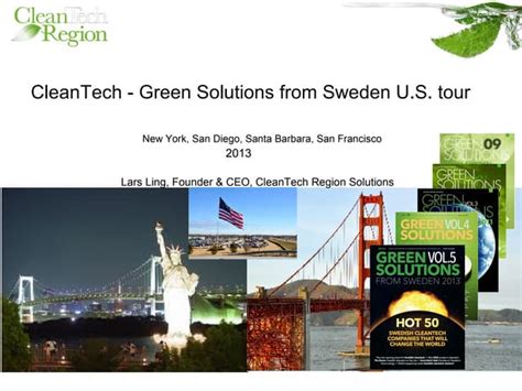 Cleantech Green Solutions From Sweden Us Tour Ppt