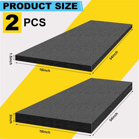 Yaomiao 2 Sheets Customizable Polyethylene Foam 54 X 16 X 2 And 54 X 16