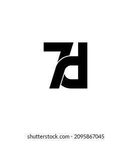 7d Letter Initial Monogram Logo Design Stock Vector Royalty Free