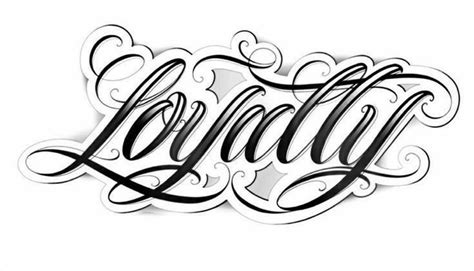 Loyalty Tattoo Stencil