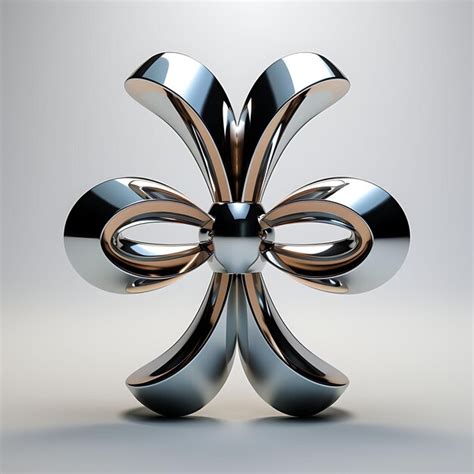 Premium Photo 3d Render Of Polished Chrome Cross With Laser Cut Design And Glossy Metal Good