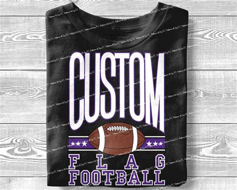 Personalized Mascot Flag Football Png Custom Team Design Digital
