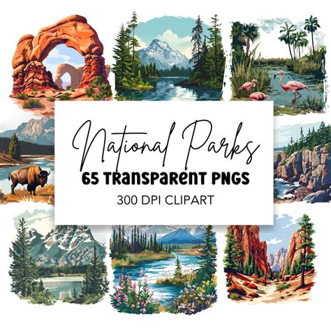 National Park Clipart Bundle Digital Download Commerical Use Art Png Clip Art Pack Us Travel