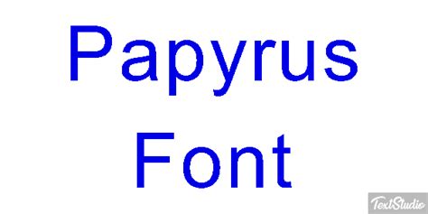 Papyrus Font Font Animated  Logo Designs