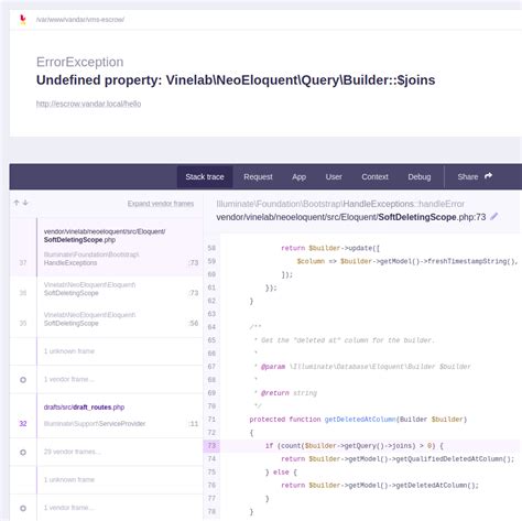 Undefined Property Vinelab Neoeloquent Query Builder Joins Issue Vinelab Neoeloquent