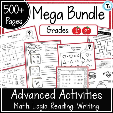 Mega Bundle With Advanced Math Writing And Logic For Grade 1 2 Ted Enrichment