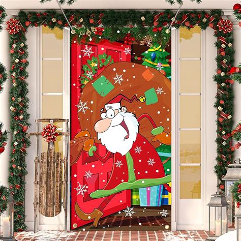 Dendrim Christmas Door Cover Decorations Christmas Santa