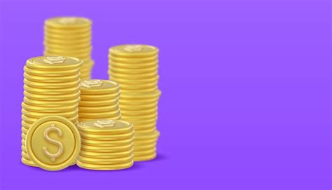 Premium Vector 3d Token Coin Icons Stack