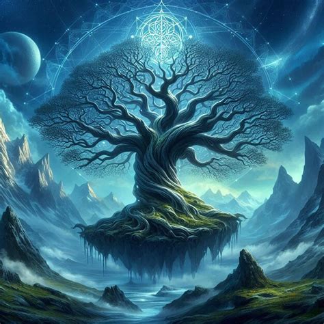 Yggdrasil Tree Hd Wallpaper Mythical Norse Art Background By Patrika