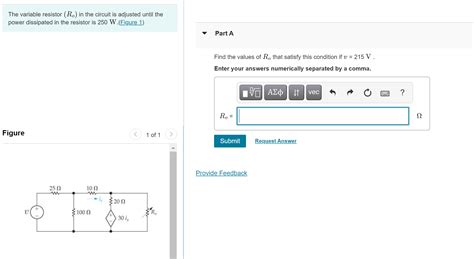 [solved] the variable resistor ro in the circuit is adjusted until