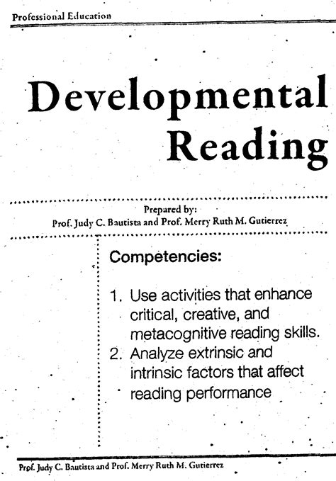 Developmental Reading Let Reviewer