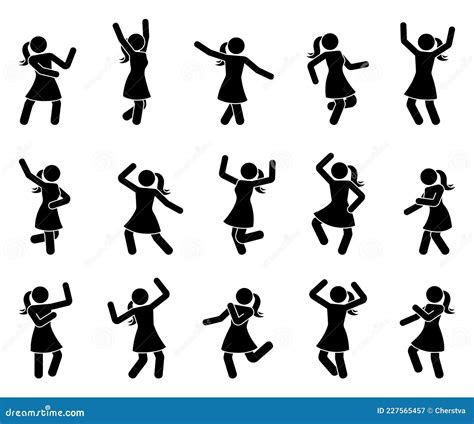 Happy Girl Stick Figure