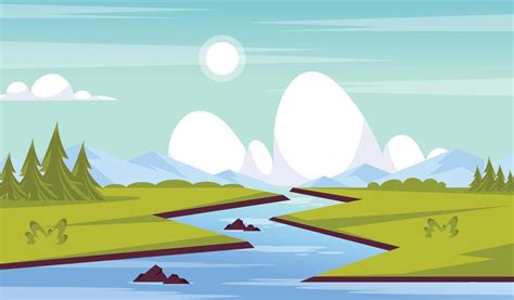 Trendy River Background 20450468 Vector Art At Vecteezy