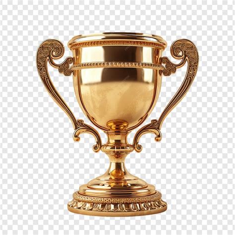 Premium Psd A Gold Trophy With A Gold Handle And A Black Background