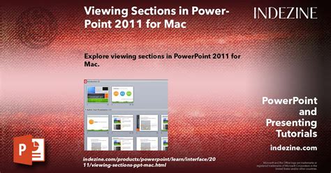 Viewing Sections In Powerpoint 2011 For Mac