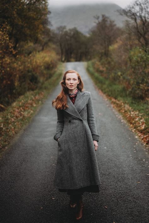 Edith In Harris Tweed Grey Herringbone Elizabeth Martin