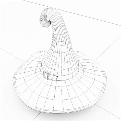 Witch Hat Lowpoly 3d Model Royalty Free 3d Assets And Motion Effects Kritrim Vault