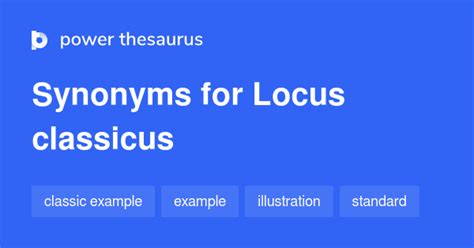 Locus Classicus Synonyms 59 Similar Words And Phrases