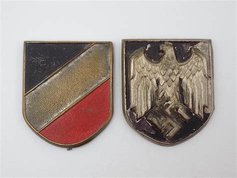 German Dak Pith Helmet Tombac Shield Set Damn Yankee Militaria Sales