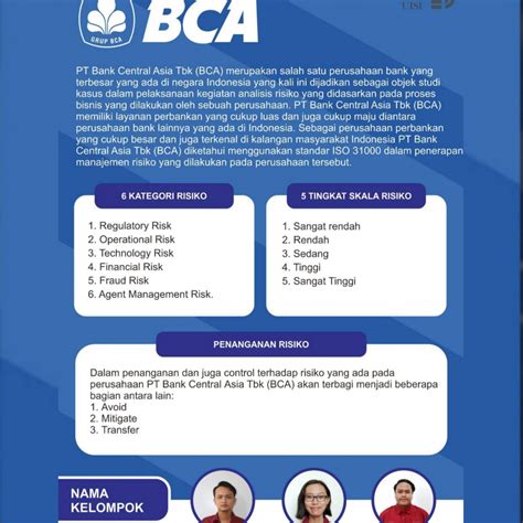 Manajemen Risiko Pt Bank Central Asia Bca Galeri Mahakarya Civitas Akademika Uisi
