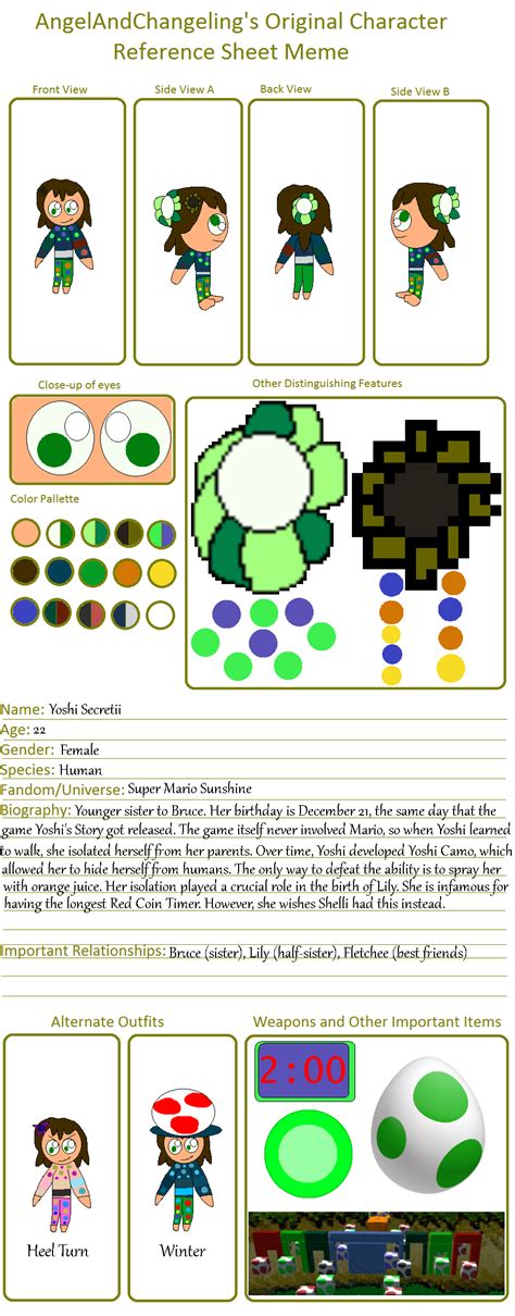 Yoshis Reference Sheet By Birdietalk On Deviantart