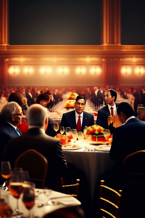 Lexica Crowded Dinner Scene Table Somber Surreal Photo Realistic