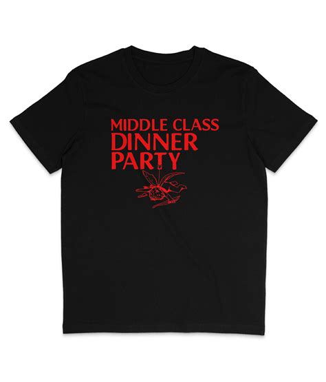 Middle Class Dinner Party Red Text Dead Posh
