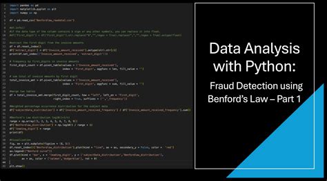 Data Analysis With Python Fraud Detection Using Benfords Law Part 1