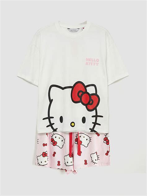 Lcw Young Hello Kitty Bedrucktes Damen Kurzes Pyjama Set S6bq56z8 Lt4