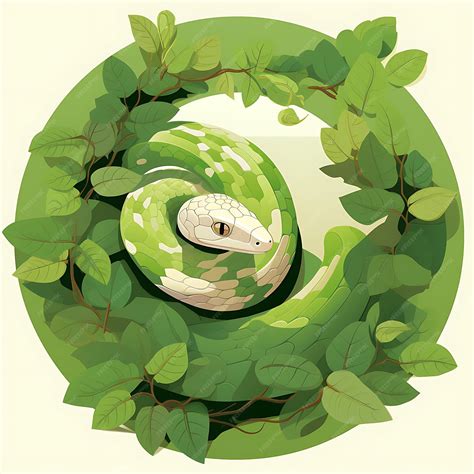 Premium Ai Image Frame Of Green Tree Python Hatchling Sculpt A Frame